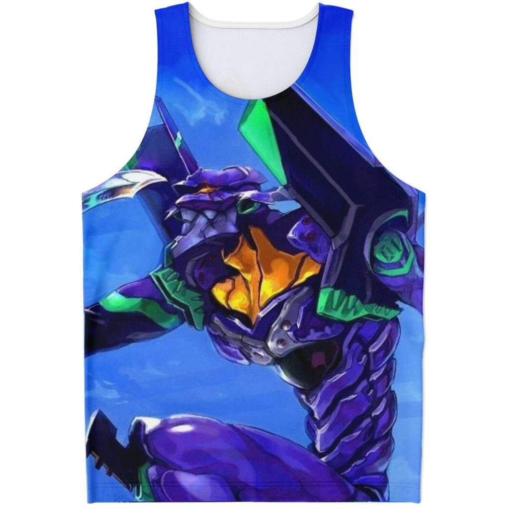 Evangelion Unit-01 Face 3D Tank Top EVA Merch | Evangelion Merch