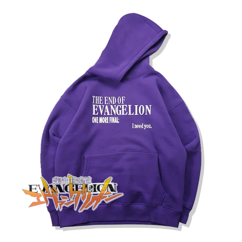 Evangelion Hoodies – The End Of EVA One More Final Pullover Hoodie ...