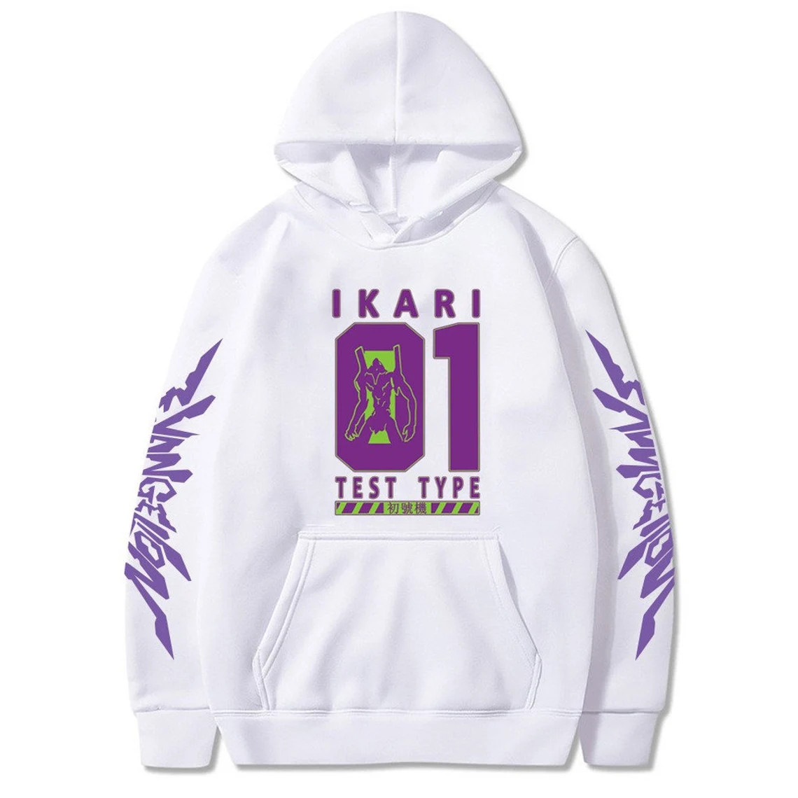 Evangelion Hoodies – Unit 01 IKARI Test Type Pullover Hoodie ...